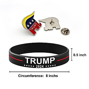 Breezer Trump Gifts Set | 2024 Stuff Donald For Men & Women Including Flag Hat Stickers Socks Wristband Lapel Pin Coin