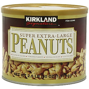 Kirkland Signature Super XL VA Peanuts, 40 Ounce, Light Brown