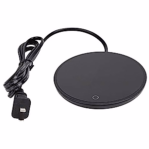 Fdit Coffee Mug Warmer Beverage Warmer Plate Desktop Heated Coffee Tea Waterproof Touch for Coffee Tea Milk(US-Black)