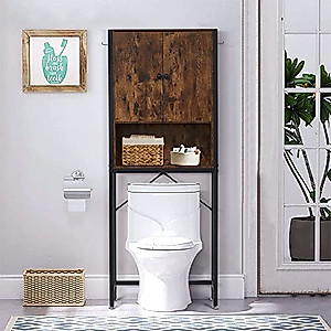 HLXZN Over The Toilet Storage Cabinet - Bathroom Space Saving Storage Organizer Cabinet, Bathroom Organizer Shelf, Toilet Storage Rack