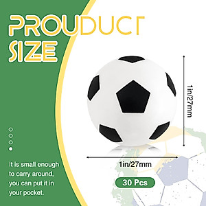 Xeehwb 30pcs Bouncy Balls,Soccer Bouncing Balls,Sports Rubber Bounce Balls,High Bouncing Soccer Balls for Stress Relief,Party Favors,Ball Games,Classroom Prizes,Stocking Stuffers(27mm)