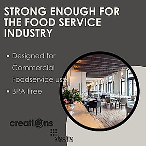 Steelite International 7347MW119 Lid with Stainless Steel Handle, Clear Glass Top, Complimentary to Hot Pot Pan 7347MW120, 6.875" Diameter, 2.25" Height, 12 Pieces