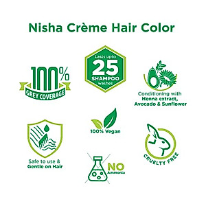 Nisha cream hair color Fashion Highlights And Rich Bright Long-Lasting Colour Flame Red Pack of 2