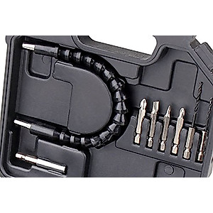 Apollo Tools Lightweight Cordless Screwdriver Set Includes Rechargeable 3.6 Volt Li-ion Screwdriver and 45 Piece Accessory Set in Black Carrying Case- Pink Ribbon- Pink - DT4944P