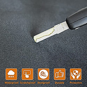 TOHONFOO Grill Cover for Weber 9010001 Traveler Portable Gas Grill - Heavy Duty Waterproof 600D Oxford Fabric and Adjustable Hem Grill Cover