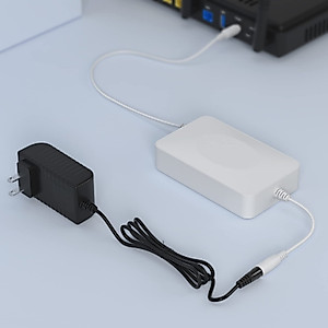 Mini UPS Battery Backup with 4 DC Output Interface, DC 12V/2A 9000mAh Home Router UPS, Rechargeable Battery Backup for LED Light Strip, CCTV Camera, Router, UPS Battery Backup & Surge Protaector