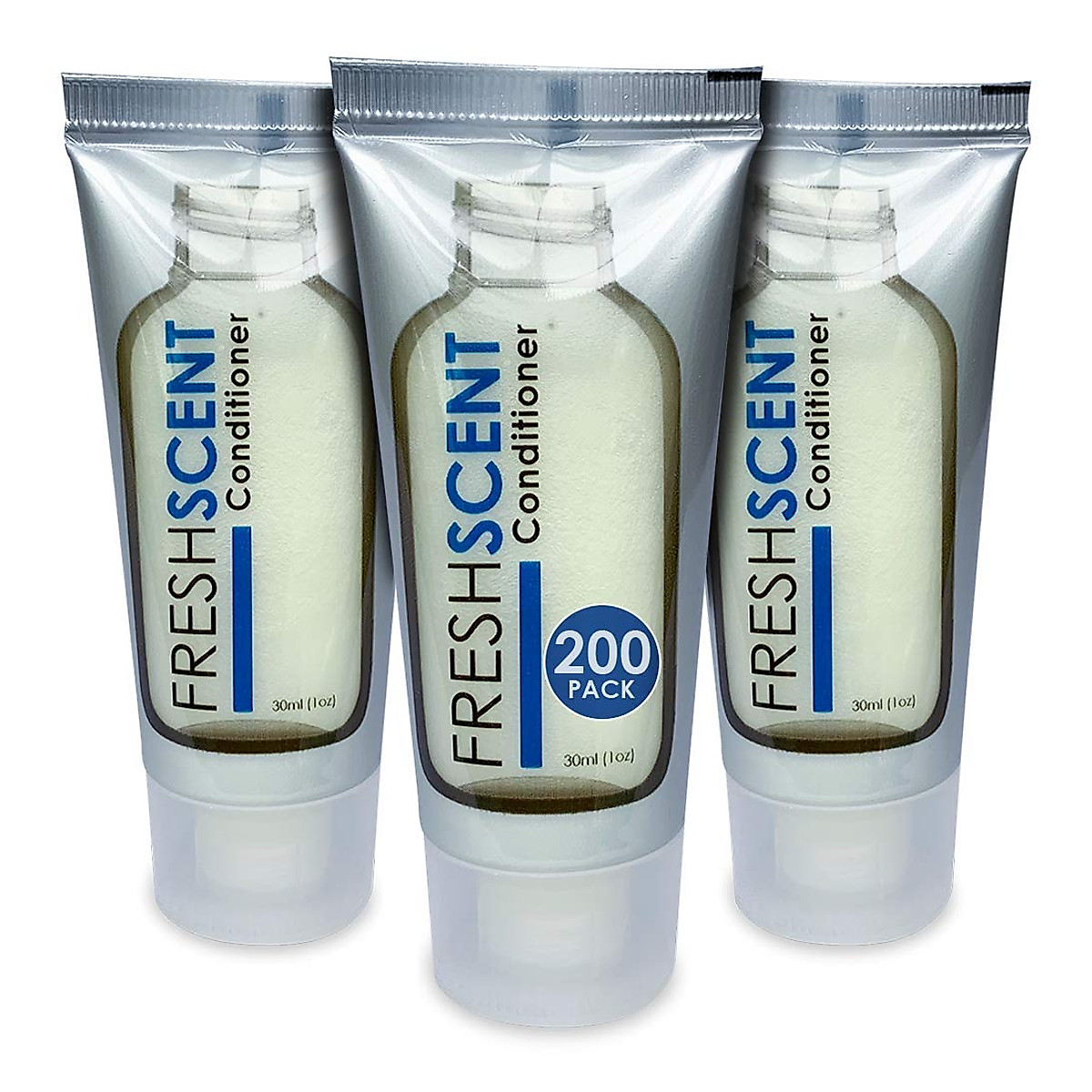 Freshscent Conditioner 1oz (200 Pack) Hotel Travel Size, Bulk Amenities and Toiletries for Hospitality