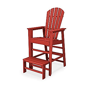 POLYWOOD SBL30SR South Beach Lifeguard Chair, Sunset Red
