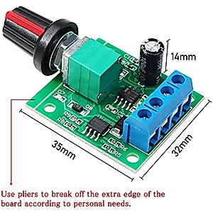 2PCS Mini DC Motor PWM Speed Controller DC 5V-35V 5A Speed Adjustable Switch Module PWM DC Motor Speed Switch Controller LED Volt Regulator
