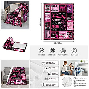 Breast Cancer Awareness Accessories Breast Cancer Gifts for Women Breast Cancer Survivor Gifts for Women Mothers Day Chemo Gifts for Women Breast Cancer Awareness Decorations Blanket 60x50 Inch