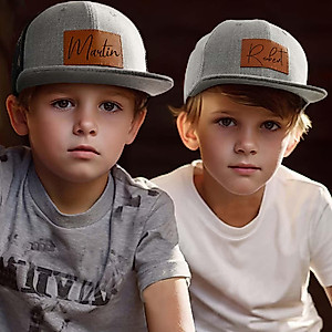 Custom Toddler Cap, Personalized Adjustable Kid Baseball Cap Boy's Toddler Trucker Hat Baby Snapback Hat (Style B)