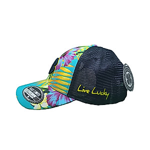Black Clover Island Luck H 7 - Navy/Gold/Tropical/Navy Mesh - Adjustable
