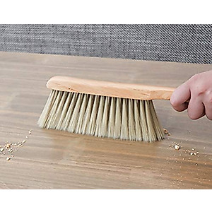 Huibot Hand Broom Soft Bristles Natural Small Dusting Brush Wooden Handle