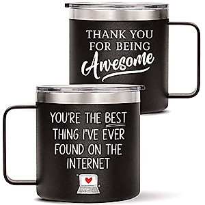 Gifts for Him, Her Anniversary - Romantic Gifts For Boyfriend, Girlfriend, Him, Her - Birthday Gifts For Him, Her, Friends, Men - Funny Valentines Day, Wedding Gift For Men, Women - Tumbler/Mug 14 Oz