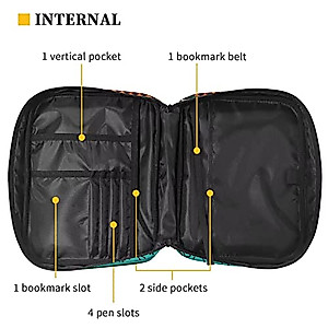 Suobstales Aztec Horse Bible Cover for Women Men, Southwest Tirbal Portable Carrying Book Case Church Bag Bible Protective with Handle and Zippered Pocket