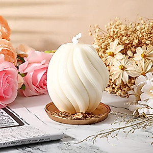 Spiral Swirl Candle Aesthetic Candles Trendy Candles 3D Vase Shaped Candle Soy Wax Scented Candle Twirl Pillar Candle Ball Shaped Art Decorative Candles for Birthday Christmas Gift Home Decoration