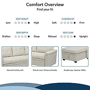 Naomi Home Reversible Sleeper Sectional Sofa Storage Chaise - White, Air Leather White/Air Leather