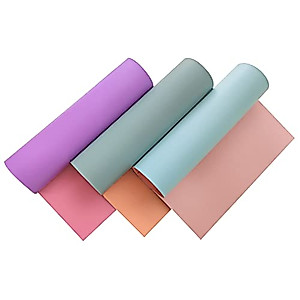 4 Pcs Bright Color Double Sided Faux Leather Sheets Two-Color Thick Synthetic PU Leather for Wristlets Keychains Making DIY Projects 8"x12" (21cmx30cm)