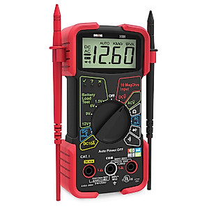 INNOVA 3320 Auto-Ranging Digital Multimeter, Red & Black
