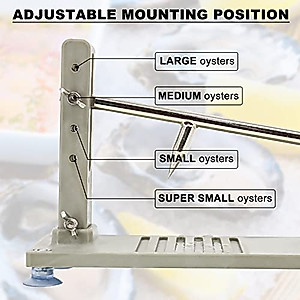 Patioer Oyster Shucker, Oyster Opener Tool Set, Oyster Clam Opener Machine with Oyster Shucking Knife Set, Gloves and G-Clip