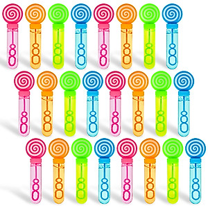 JOYIN 24 Pack Mini Bubble Wands for Themed Birthday, Wedding, Bubble Maker Toys for Kids, Summer Gifts Bubbles Fun Toys
