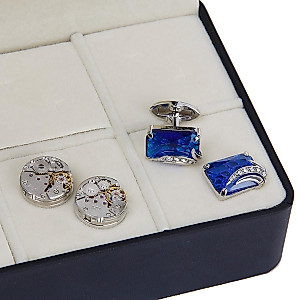 Abaodam 2pcs Tie bar case Tie clip storage case man trolley case jewelry box