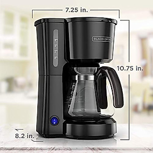 BLACK+DECKER CM0700B 5-Cup Coffee Maker, Compact Design