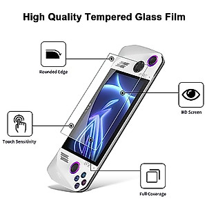 avakot 3 Pack Screen Protector for ASUS Rog Ally Handheld 7 Inch 2023 | Rog Ally Ultra Thin Tempered Glass Screen Protector | Anti-Scratch Hard Tempered Film for Rog Ally
