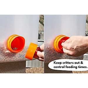 Roosty's® Rat Proof Chicken Feeder Kit - Rodent Proof Chicken Feeder with SmartStopper Caps - Chicken Feeders No Waste Rodent Proof, Poultry Feeder, Chicken Feeder Port - No Waste Chicken Feeder