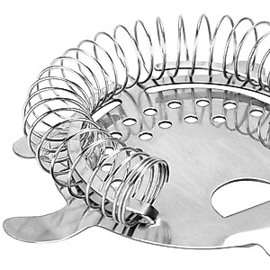 (3 Pack) Stainless Steel Hawthorne Strainer, 4-Prong Cocktail Bar Strainer, 6-Inch