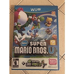 New Super Mario Bros. U + New Super Luigi U. (With Case, Wii U, 2015)