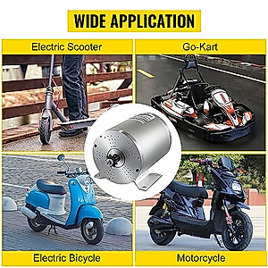 RibasuBB 3000W Electric Brushless DC Motor Kit, 72V 6600RPM 24 Mosfet BLDC Brushless Motor Kit with 80A Brushless Controller for Go Karts E-Bike Electric Throttle Motorcycle Scooter
