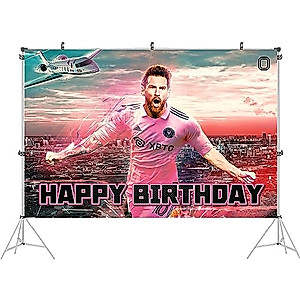 Soccer Star Birthday Party Decorations Backdrop, Soccer Player Themed Birthday Party Banner for Fans Birthday Party Photo Background, Football Banner Photo Booth Props