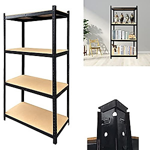 Garage Storage Shelves, 4-Tier Adjustable Metal Shelves for Storage, Shelving Unit Utility Rack Shelves for Warehouse Pantry Closet Kitchen, Organization Multipurpose Shelf, 31"L x 15" D x 63" H