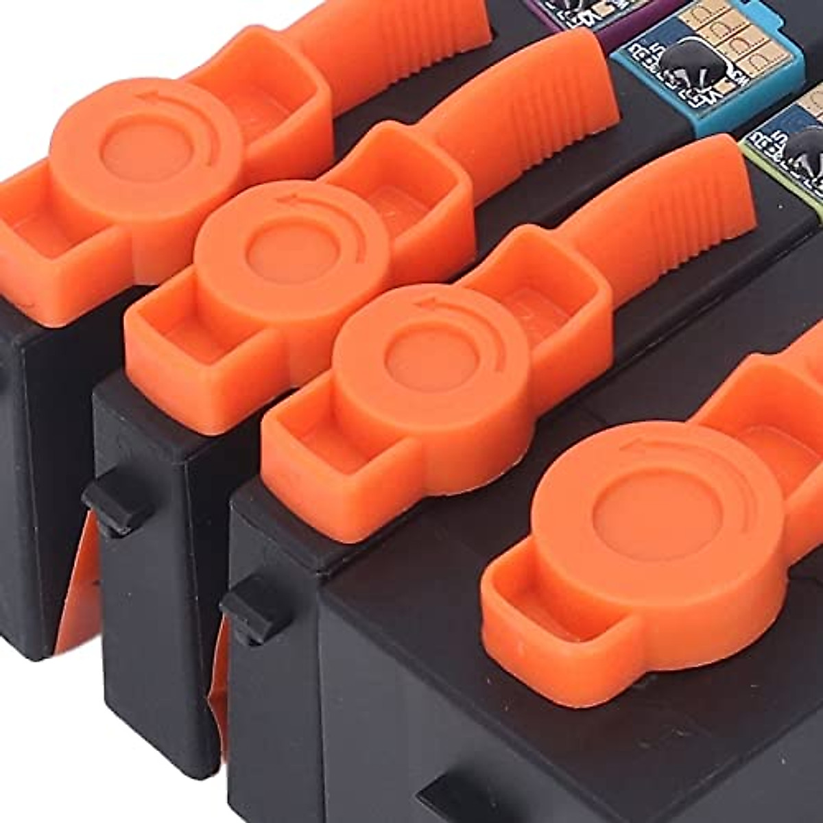 4Pcs Ink Cartridges, Refill Cartridge Replacement, with 4 Color of Black Cyan Magenta Yellow, for Print Photos, Test Papers, Documents