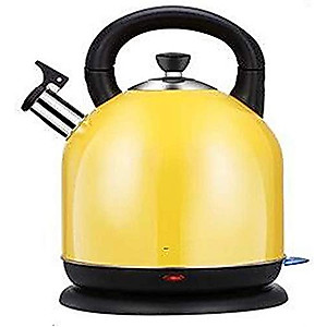 -3L Stainless Inner Lid Electric Kettle2000W Cordless Tea Kettle,Fast Boiling Hot Water Kettle with Auto Shut Offwith Boil Dry Protection,Double Walled Insulation/Red/Yellow