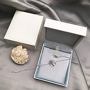 AGVANA Sterling Silver Tree of Life Bracelet for Women Delicate Jewelry Family Tree Bracelet for Her Anniversary Birthday Gifts for Women Mom Wife Lover Daughter Her Yourself, Length 7”