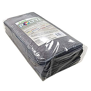 POLYTE Professional Quick Dry Lint Free Microfiber Hair Drying Salon Towel, 16 x 29 in, 8 Pack (Dark Gray)