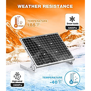 Sun Energise 30W 12V Solar Battery Charger & Maintainer, Built-in Smart MPPT Charge Controllera, Adjustable Mounting Bracket, 12 Volt Solar Panel Trickle Charging Kit for Boat RV Marine Trailer Camper