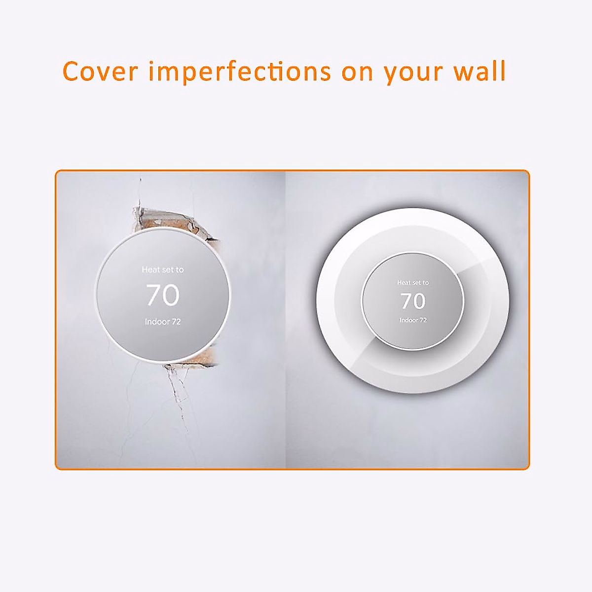 Wall Plate Made for The Nest Thermostat 2020 | Google Nest Thermostat Trim Kit Accessory | Easy Installation | Snow