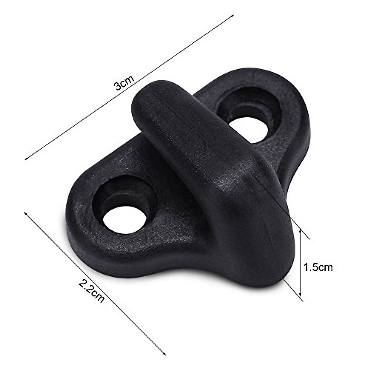VGEBY Kayak Double Hole Lashing Hooks J Shape Bungee Kit with Flat-Head Screws for Boat Canoe Paddle Board Kayak Lashing Hooks Lashing Hooks