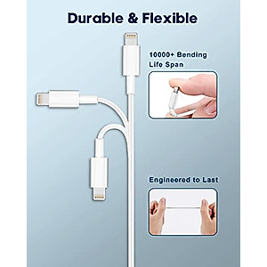 iPhone Charger [MFi Certified], LUOSIKE 2 X 10FT iPhone Charger Cord Long Charging Cable + 2-Pack Dual USB Wall Charger Block Cube Adapter Plug for iPhone 13 12 Pro Max 11 XS XR X 8 7 6 Plus SE, iPad