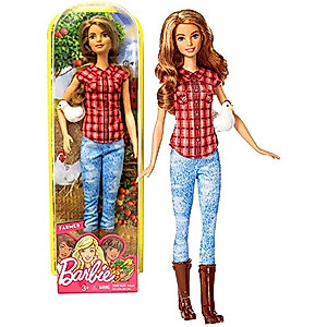 Barbie Unknown Mattel Year 2016 Career 12" Doll As Farmer (Dvf53) with Chicken, Multicolor