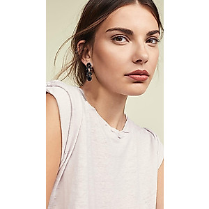 Black Rhinestone Teardrop Dangle Earrings Cute Elegant Crystal Bridal Wedding Earrings for Women Party Prom Dainty Jewelry