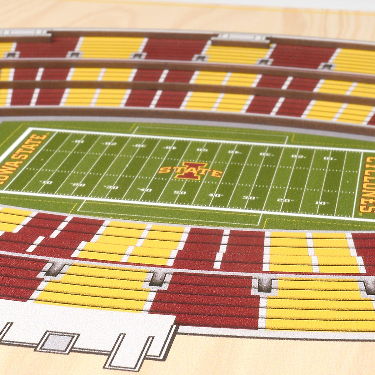 YouTheFan NCAA Iowa State Cyclones 5-Layer StadiumView 3D Wall Art - Jack Trice Stadium