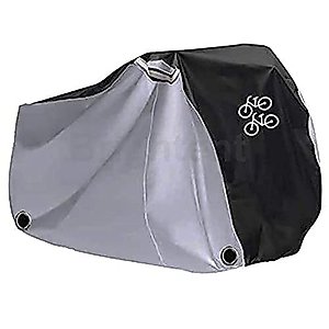 Heavy Duty Bike Cover Outdoor Waterproof Bicycle Covers Rain Sun UV Dust Wind Proof with Lock Hole for Mountain Road Electric Bike for 2 Bike
