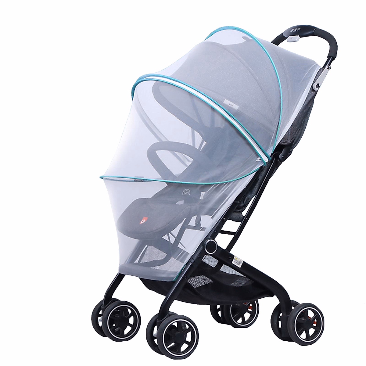 Baby Stroller Mosquito nets, Universal Lock-Type Baby Stroller Mosquito nets, Stretch nets, Breathable and Folding Dual-use Zipper nets, Baby car seat Covers, Cradles (Blue)