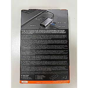 j5create USB C Hub - 4K 60Hz HDMI, 2 USB-A 10Gbps, USB-C 10Gbps with PD 100W, Ethernet, | Multiport Adapter for MacBook, ChromeBook, XPS, Surface Pro (JCD392)