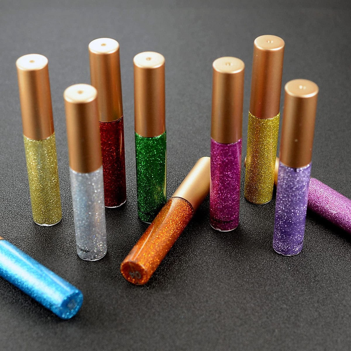 Kyannkara Liquid Glitter Eyeshadow Glitter Eyeliner Metallic Shimmer Eye Looks Galaxy Long Lasting Quick-Drying Sparkling Eye Shadow（09#）