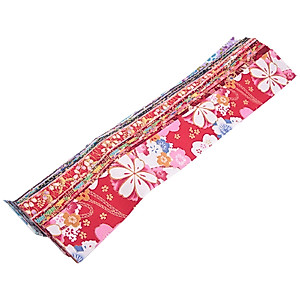 Jkjhbhged 40 PCS Cotton Fabric Quilting Strips DIY Sewing Craft Fabric Bundle Patchwork Supplies 6.5X50cm